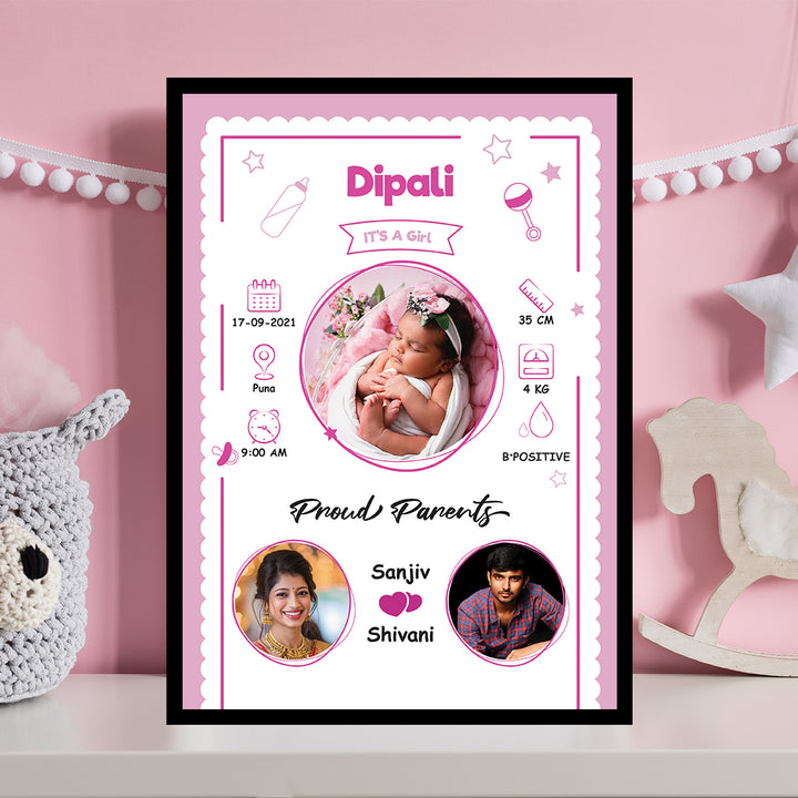 New born baby photo frame – Bookmyframe