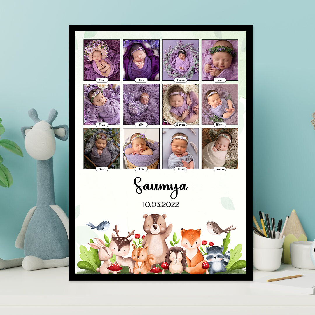 12 Month baby photo frame-06 – Bookmyframe