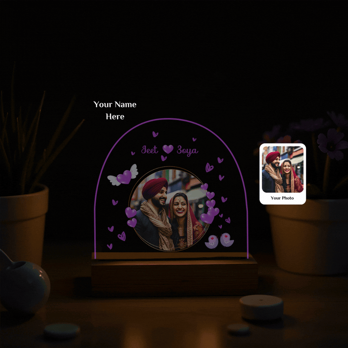 Customized Acrylic Photo Night Lamp – Bookmyframe